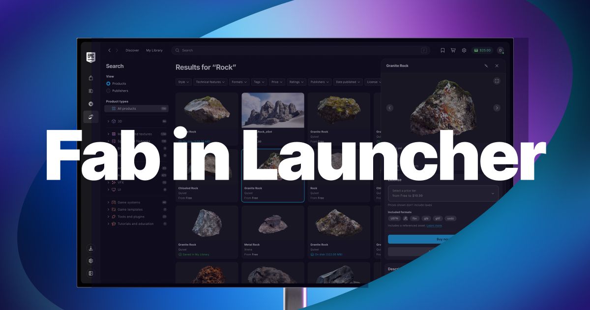 Fab现已登陆Epic Games 启动器！ - Unreal Engine